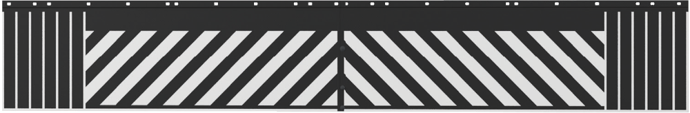 Standard long smooth mud-flaps, all striped, in 2 halves, connection ...