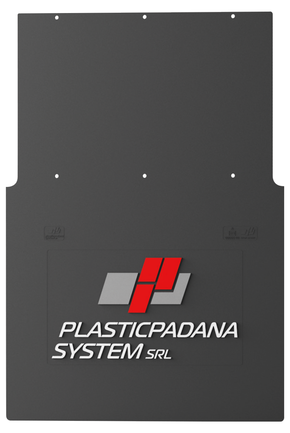 Stop Spray Mud-flap with customer logo in relief code 480 - Plasticpadana